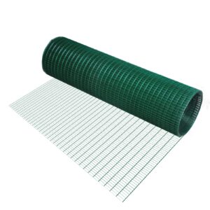 pawhut 98' l x 35.5" h hardware cloth, 1/2 x 1 inch wire mesh fence netting roll for aviary, chicken coop, rabbit hutch, animal, garden protection