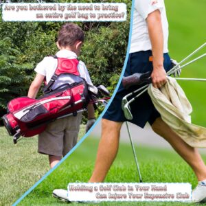 Portable Golf Mini Bag with Shoulder Strap for Driving Range Club Course - Outdoors Practice Organizer Accessories(Blue)