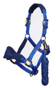 lemieux vogue fleece headcollar & rope royal blue extra-full