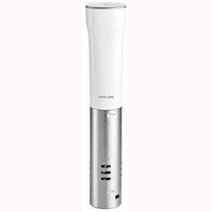 zwilling enfinigy sous vide cooker, sous vide machine, silver