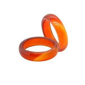 futimely 2pcs 6mm red carnelian crystal rings set for women agate carnelian stone stackable band ring (8)