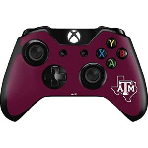 skinit decal gaming skin compatible with xbox one controller - officially licensed college texas a&m outline design