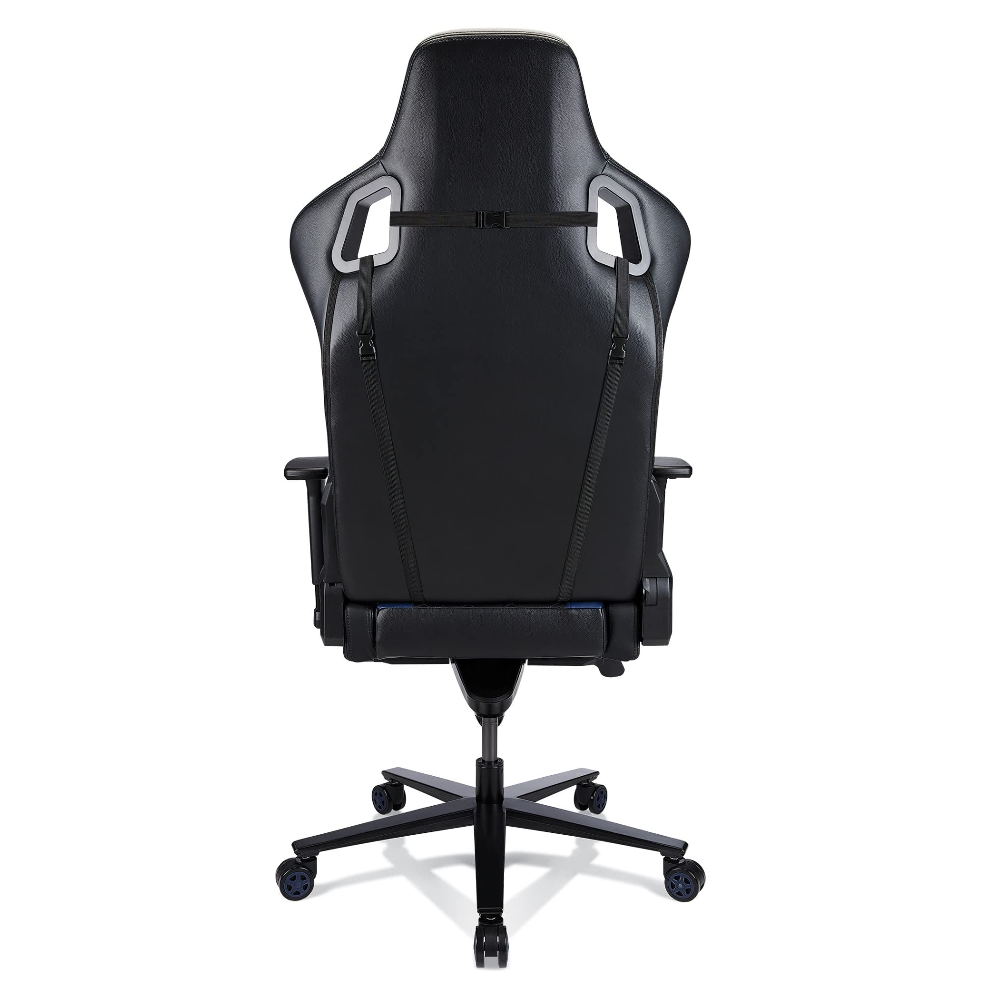 RS Gaming™ Davanti Vegan Leather High-Back Gaming Office Chair, Black/Blue, BIFMA Compliant