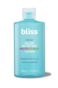 bliss well yes hydrating toner with vitamin b3, b5, b6, c & e - brightens, soothes, and balances skin - alcohol-free, ideal for sensitive & oily skin