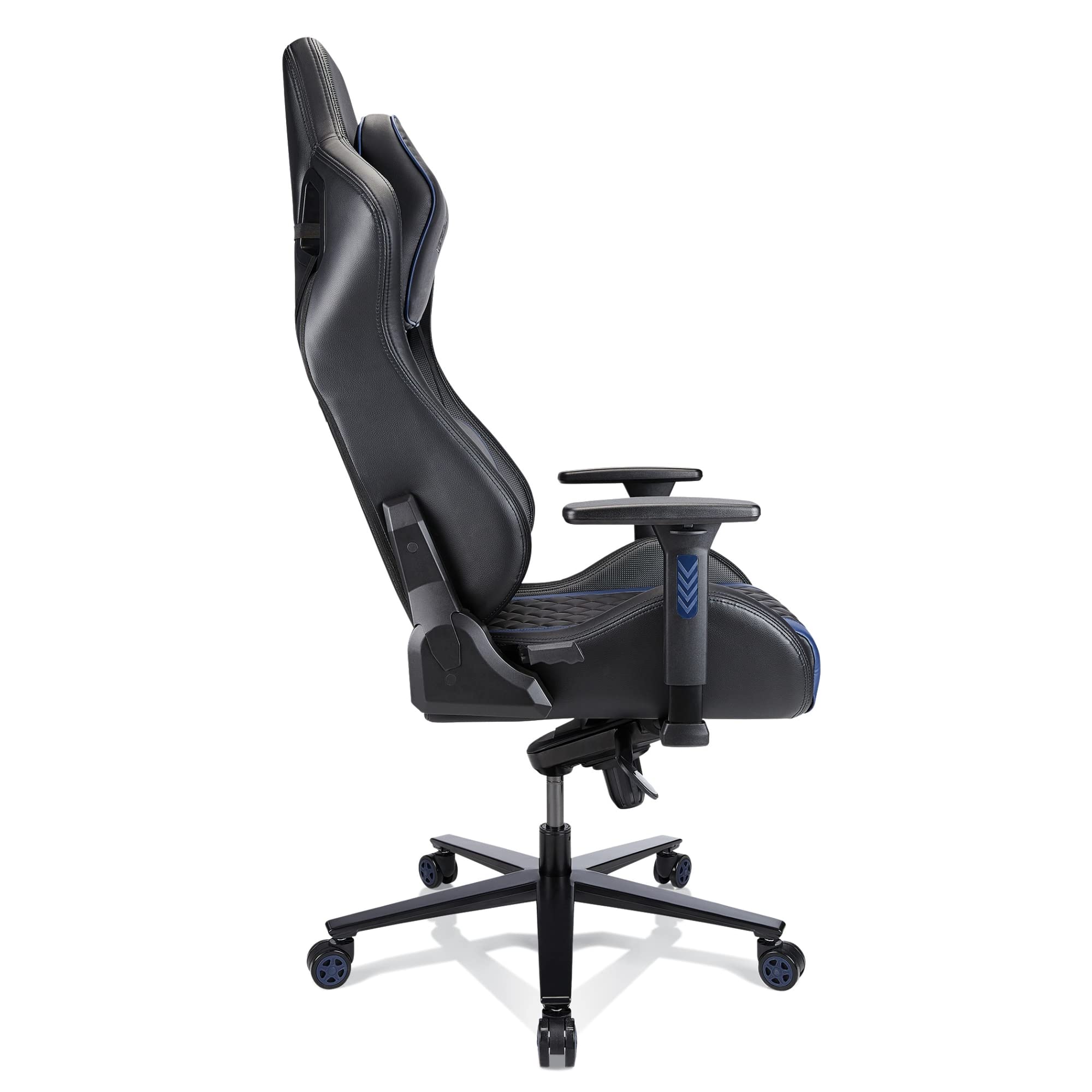 RS Gaming™ Davanti Vegan Leather High-Back Gaming Office Chair, Black/Blue, BIFMA Compliant