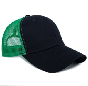 monofarbe mesh back baseball cap 6 panel trucker hat men women adjustable summer activity outdoor sports ball cap (black green)