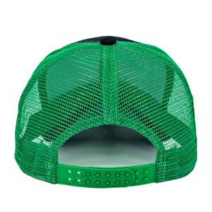 MONOFARBE Mesh Back Baseball Cap 6 Panel Trucker Hat Men Women Adjustable Summer Activity Outdoor Sports Ball Cap (Black Green)