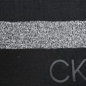 Calvin Klein Men's Scarf, Black and Grey Striped, One Size