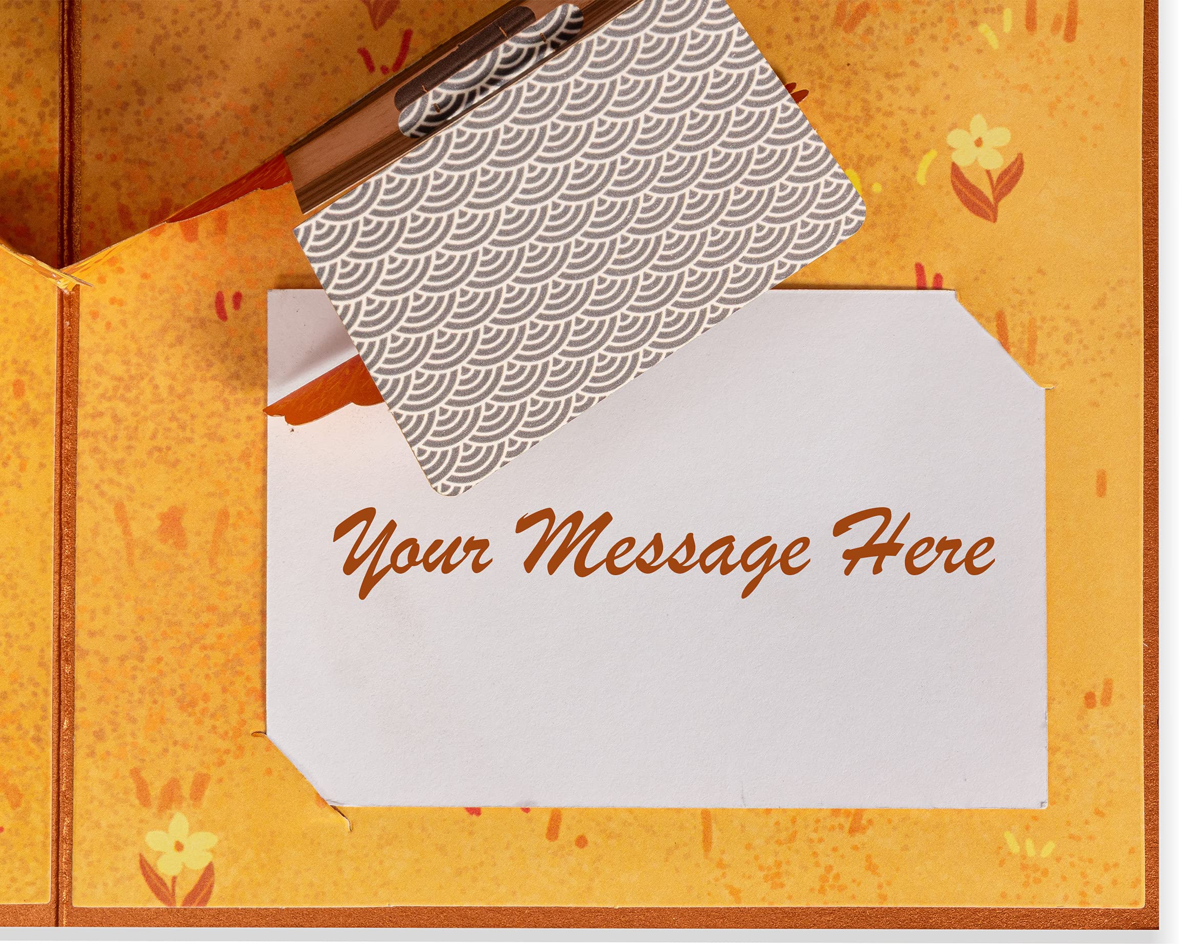 Paper Love 3D Fall Foliage Pop Up Card, For Autumn, Thanksgiving, Halloween, Thank You, Thinking of You or Just Because - 5" x 7" Includes Envelope and Removable Note Tag