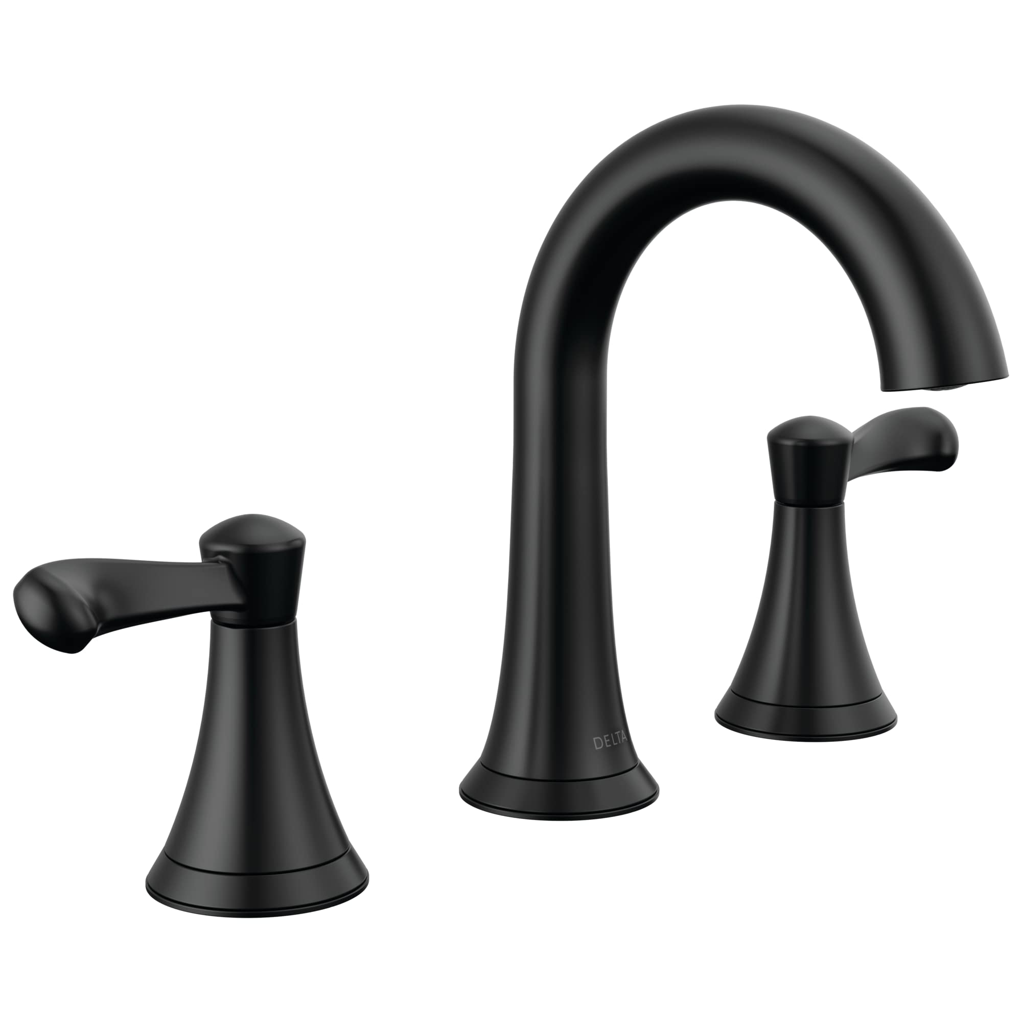 Delta Faucet Esato Widespread Bathroom Faucet 3 Hole, Matte Black Bathroom Faucet, Bathroom Sink Faucet, Drain Assembly Included, Matte Black 35897LF-BL