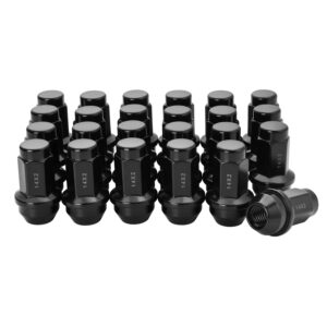 lichamp 24pcs oem lug nuts 14x2.0 black original factory cone seat style m14x2.0 lugnuts compatible with 2000-2014 ford f150 expedition lincoln navigator wheel tire accessories