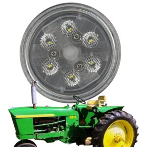 agp.1978 round 18w agriculture led work light,par 36 led light replace 4410, 4411 sealed beam, tractor led lamp compatible with allis chalmers ford international john deere case tractor flood 12v