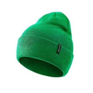 zowya winter beanie for men women knit cuff snug slouchy skull caps classic warm spring autumn 1-hat (green)