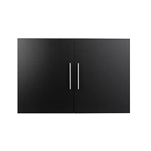 Prepac HangUps Upper Storage Cabinet - Elegant and Spacious Wall Cabinets to Maximize Your Storage, 36" Size, Classic Black Finish