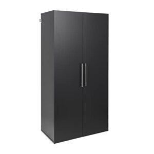 prepac hangups large storage cabinet - immaculate black 36" cabinet with storage shelves and doors; ideal for bin and general storage solutions