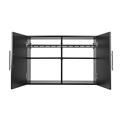 Prepac HangUps Upper Storage Cabinet - Elegant and Spacious Wall Cabinets to Maximize Your Storage, 36" Size, Classic Black Finish