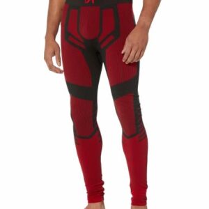 MeetHoo Men's Thermal Underwear Set Seamless Compression Base Layer Winter Gear Sports Long Johns Bottoms, Red, Large