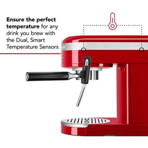 KitchenAid Metal Semi-Automatic Espresso Machine - KES6503, Empire Red, 1.4 Liters