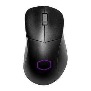 cooler master mm731 wireless gaming mouse black, adjustable 19,000 dpi, palm|claw grip, 2.4ghz|bluetooth, pixart optical sensor, ultraweave cable, ptfe feet, rgb lighting (mm-731-kkoh1)