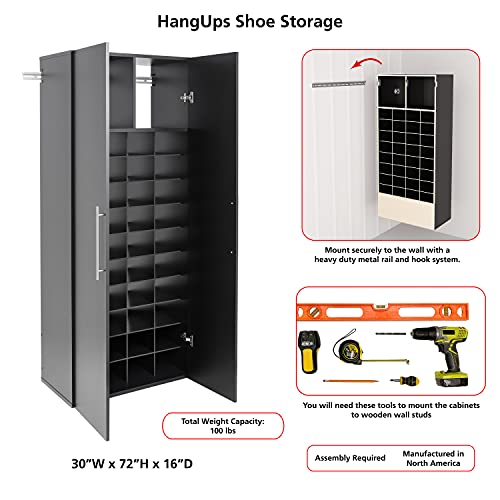 Prepac HangUps Shoe Storage, Black