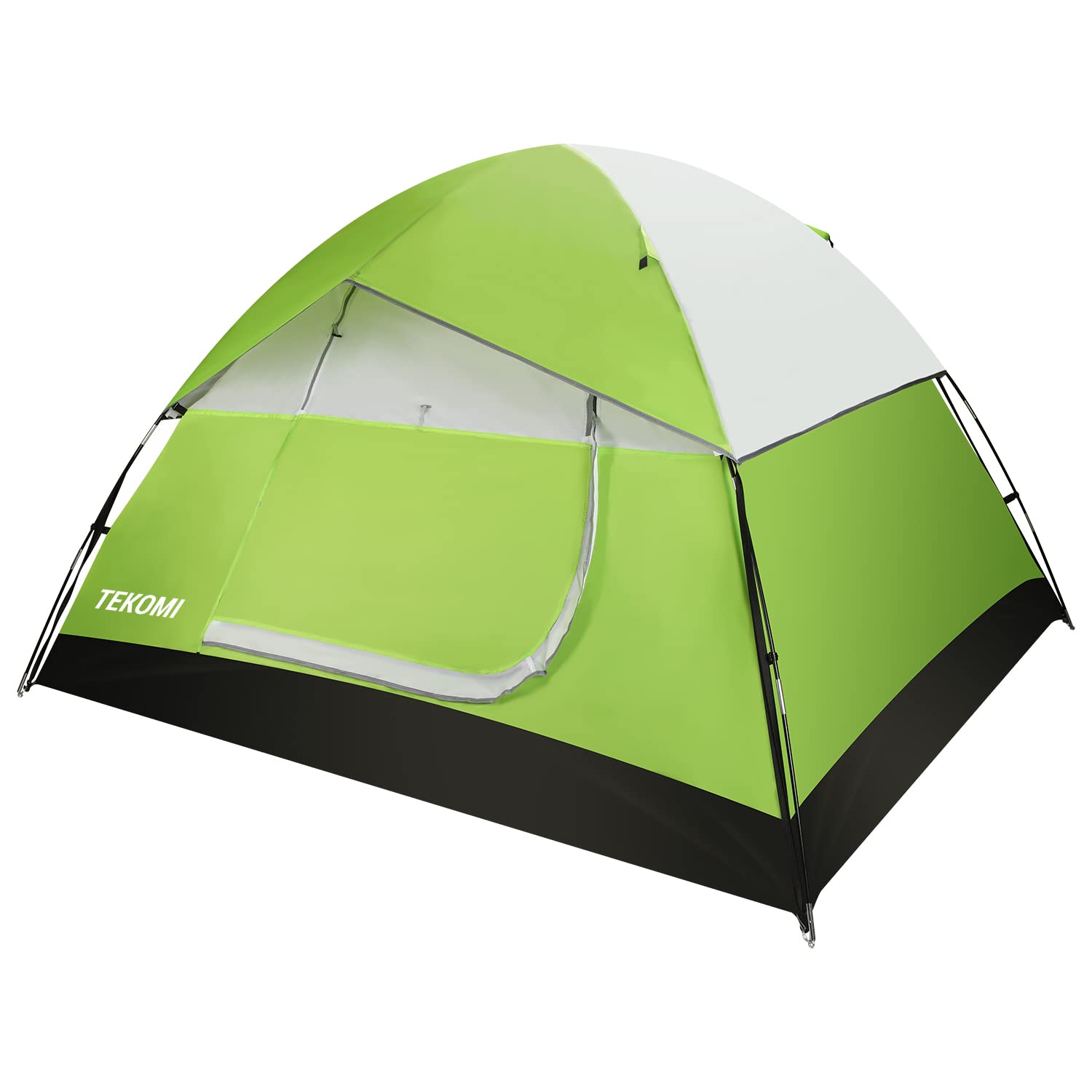 Camping Tent, TEKOMI 4/5 Person Waterproof Family Dome Tent with Removable Rain Fly, Instant Cabin Tent for 60 Seconds Set Up, Advanced Venting Design, Fit Camp Backpacking Hiking Outdoor, Dark Green