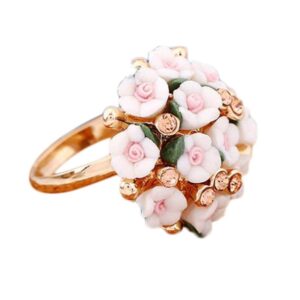 u-m pulabo 1pc small fresh flowers ring rings jewelry women rings jewelry jewellery rings women's opening metal-ajustable for your friend, partner, wife, mother stylish useful