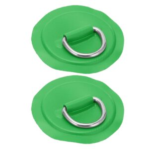 kayak d ring patch, pvc d ring pad patch inflatable boat raft dinghy canoe surfboard kayak tie down fitting(green) rowing