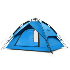 naturehike camping tent, 3-4 person pop up tent for camping, easy set up instant tent for camping, 3 person 4 person camping tent