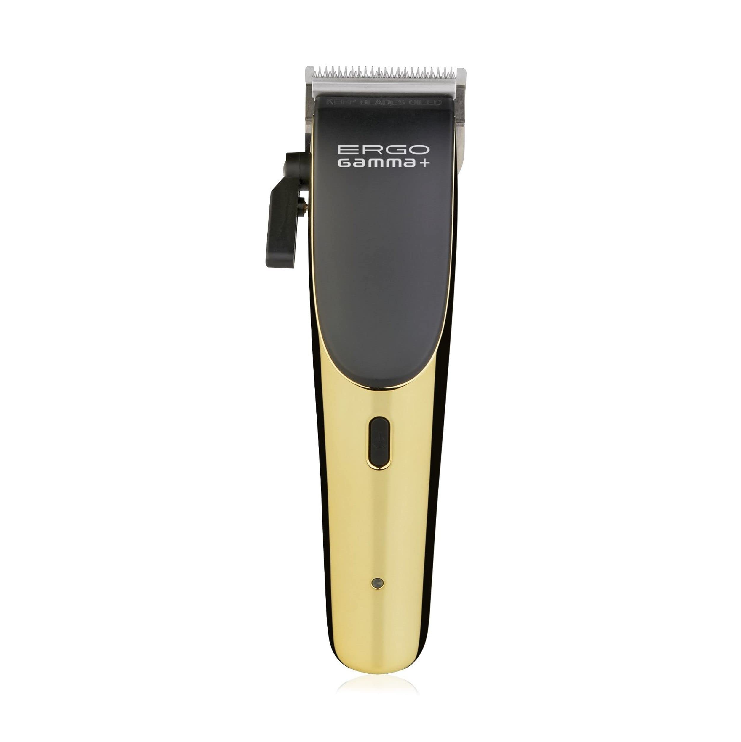 GAMMA+ X-Ergo Professional Cordless Hair Clipper 9V Microchipped Magnetic Motor, 3 Custom Lids in Matte Chrome, Gold, Rose Gold