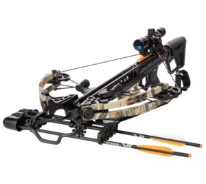 bear archery bearx saga 420 crossbow package black/camo bear saga 420