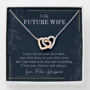 to my future wife necklace, engagement gift for future wife, sentimental gift for bride from groom, fiance birthday gift ideas for fiancee - 2ih