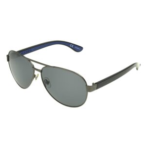 dockers men's bo sunglasses polarized aviator, gunmetal, 54mm