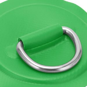 Kayak D Ring Patch, PVC D Ring Pad Patch Inflatable Boat Raft Dinghy Canoe Surfboard Kayak Tie Down Fitting(Green) Rowing