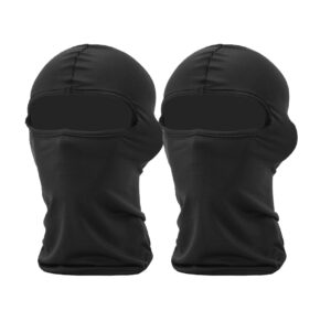 jansong pack of 2 balaclava ski mask face hat for men women windproof breathable outdoor airsoft motorcycle sun black riding snowboarding running