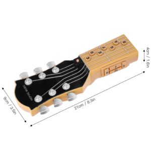 Air Guitar Pocket Guitar Chord Practice Tool Infrared Induction Simulation 7 Chords Practice Tool Portable Guitar Neck Guitar Trainer Finger Exercise for Trainer Beginner(black)