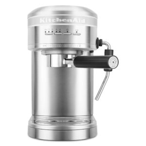 kitchenaid metal semi-automatic espresso machine - kes6503, brushed stainless steel, 1.4 liters