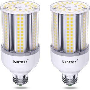 djdtdty amazon high brightness led light bulb 2 pack 30w-300w/led corn bulb, 30 watt led corn bulb, e26 base, 5000k led bulb, suitable for garage warehouse workshop barn, home essential, etc. (30w)