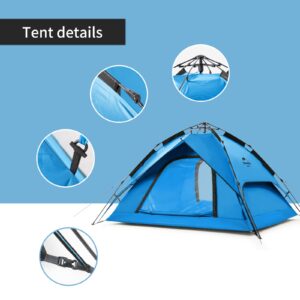 Naturehike Camping Tent, 3-4 Person Pop Up Tent for Camping, Easy Set up Instant Tent for Camping, 3 Person 4 Person Camping Tent