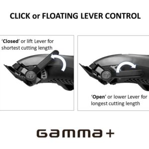 GAMMA+ X-Ergo Professional Cordless Hair Clipper 9V Microchipped Magnetic Motor, 3 Custom Lids in Matte Chrome, Gold, Rose Gold