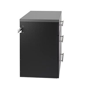 Prepac HangUps 3-Drawer Base Storage Cabinet, Black