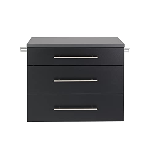 Prepac HangUps 3-Drawer Base Storage Cabinet, Black