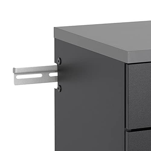 Prepac HangUps 3-Drawer Base Storage Cabinet, Black