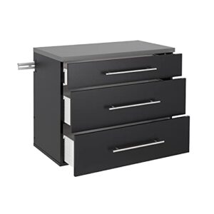 Prepac HangUps 3-Drawer Base Storage Cabinet, Black