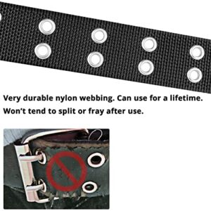 Drizzte Plus Size 43inch Grommet Belt Double Prong Punk Belts for Women Men