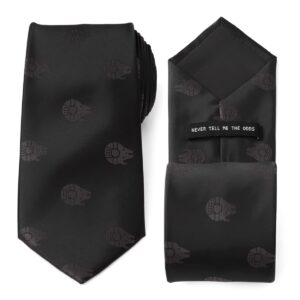 cufflinks inc. millennium falcon black tonal men's tie