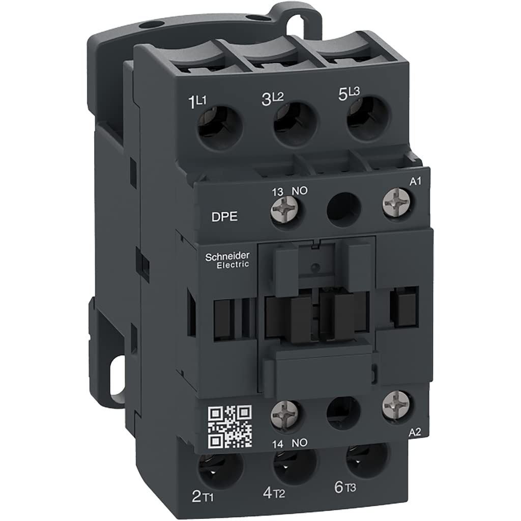 Schneider Electric DPE38U7 Easy TeSys IEC Contactor 20HP 480V 240VAC Coil | HVAC & AC Contactor, Pumps, Compressors, DIN-Rail Mount/Screw Fixing, 2HP 115V-1Ph, 5HP 230V-1Ph, 10HP 200-230V, 20HP 460V