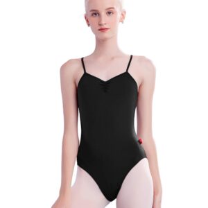 Cuulrite Ballet Dance Leotards for Women, Nylon Camisole Gymnastics Leotard, Adjustable Shoulder Strap