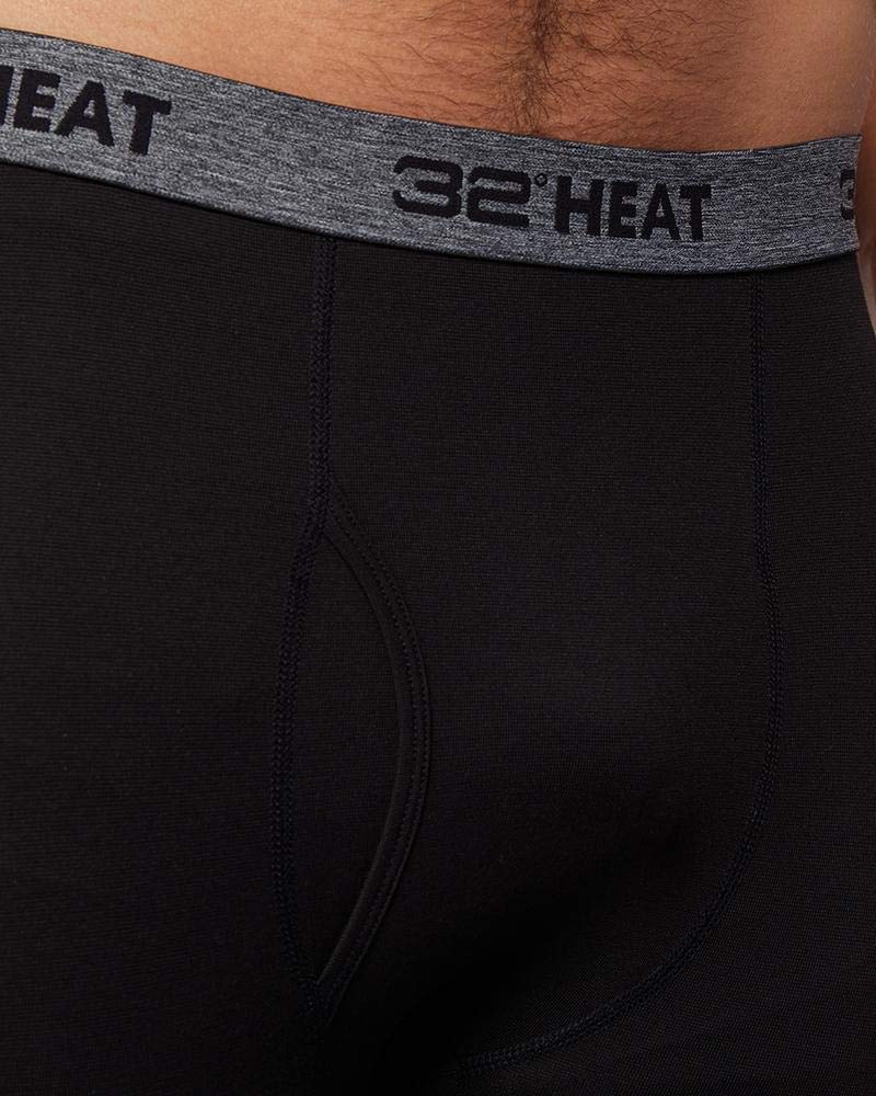 32 Degrees Heat Mens Performance Thermal Lightweight Baselayer Legging Pant, Black, Large