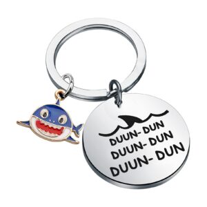 tiimg shark jewelry shark keychain charm shark gifts for shark lovers cool animal gift (duun dun)