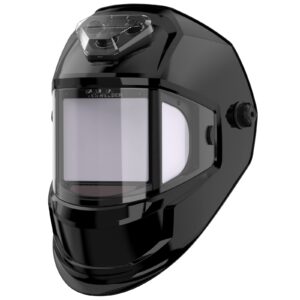 yeswelder panoramic view auto darkening welding helmet, large viewing true color 6 arc sensor welder mask